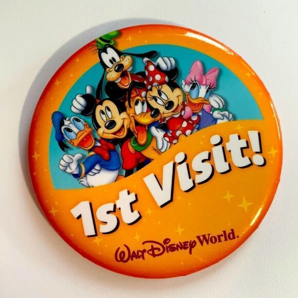 Disney | Accessories | 35waltdisney World 1st Visitbutton | Poshmark